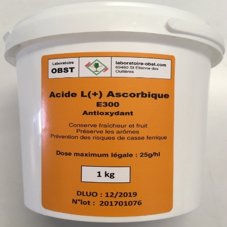 Acide L(+) Ascorbique (Vit. C) E300-Boîte de 1 KG